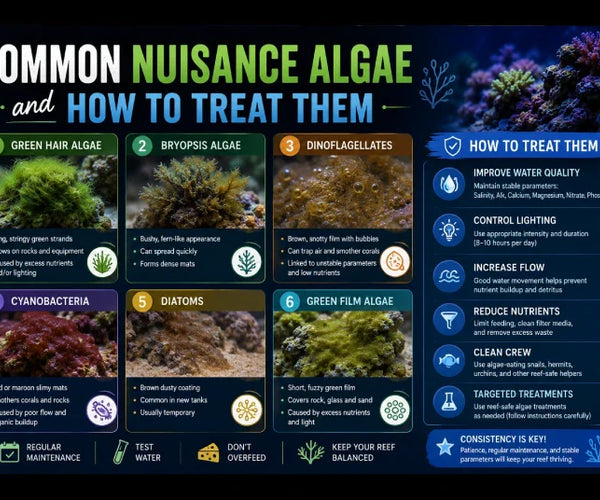 Common Nuisance Algae and How to Treat Them in Reef Aquariums – Reefamorous
